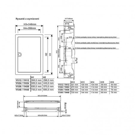ROZDZ.3*12 PT VOLTA VU36NE D.BIAŁE METALOWE HAGER